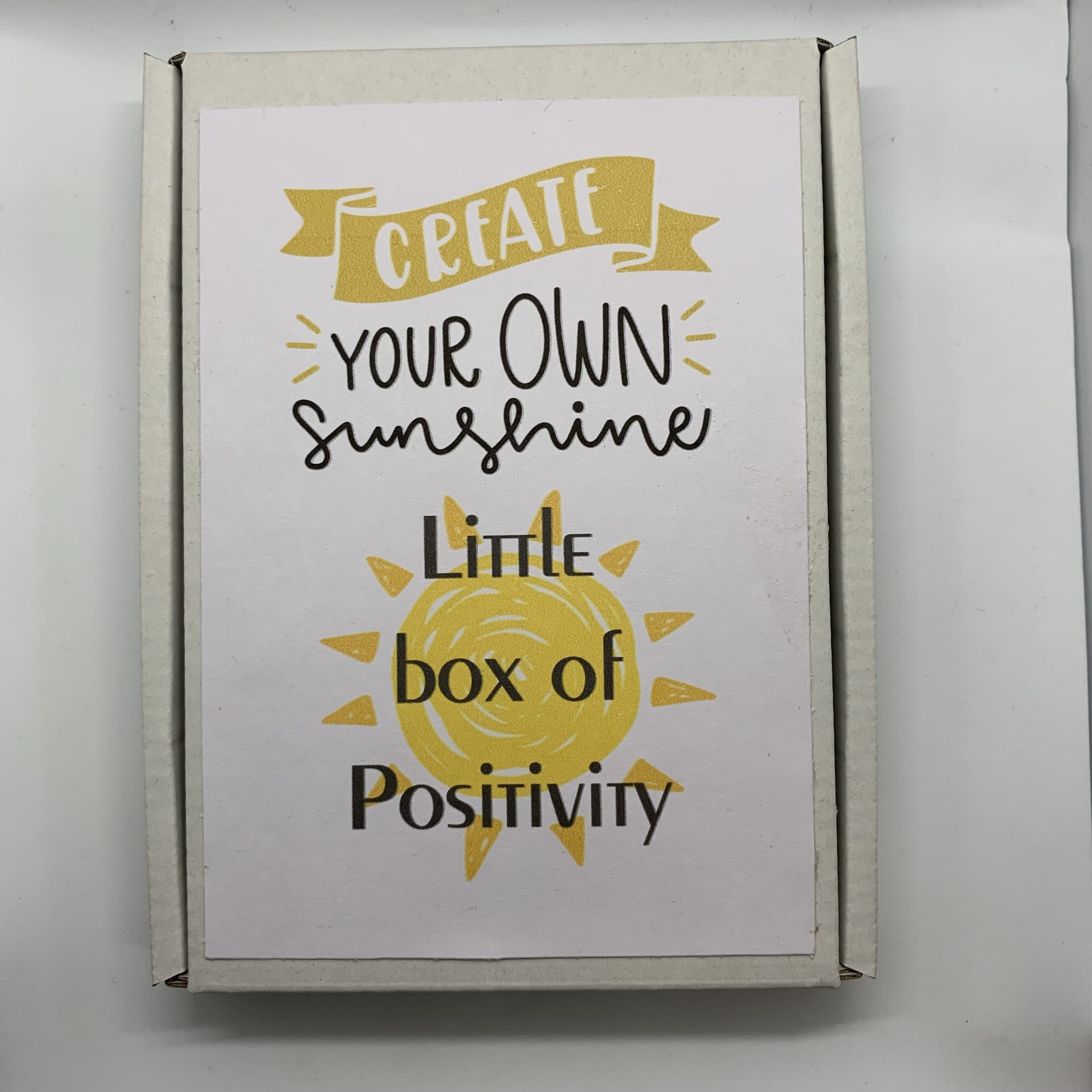 Little Box of Positivity/ Create your own Sunshine/ wellbeing/ positive ...